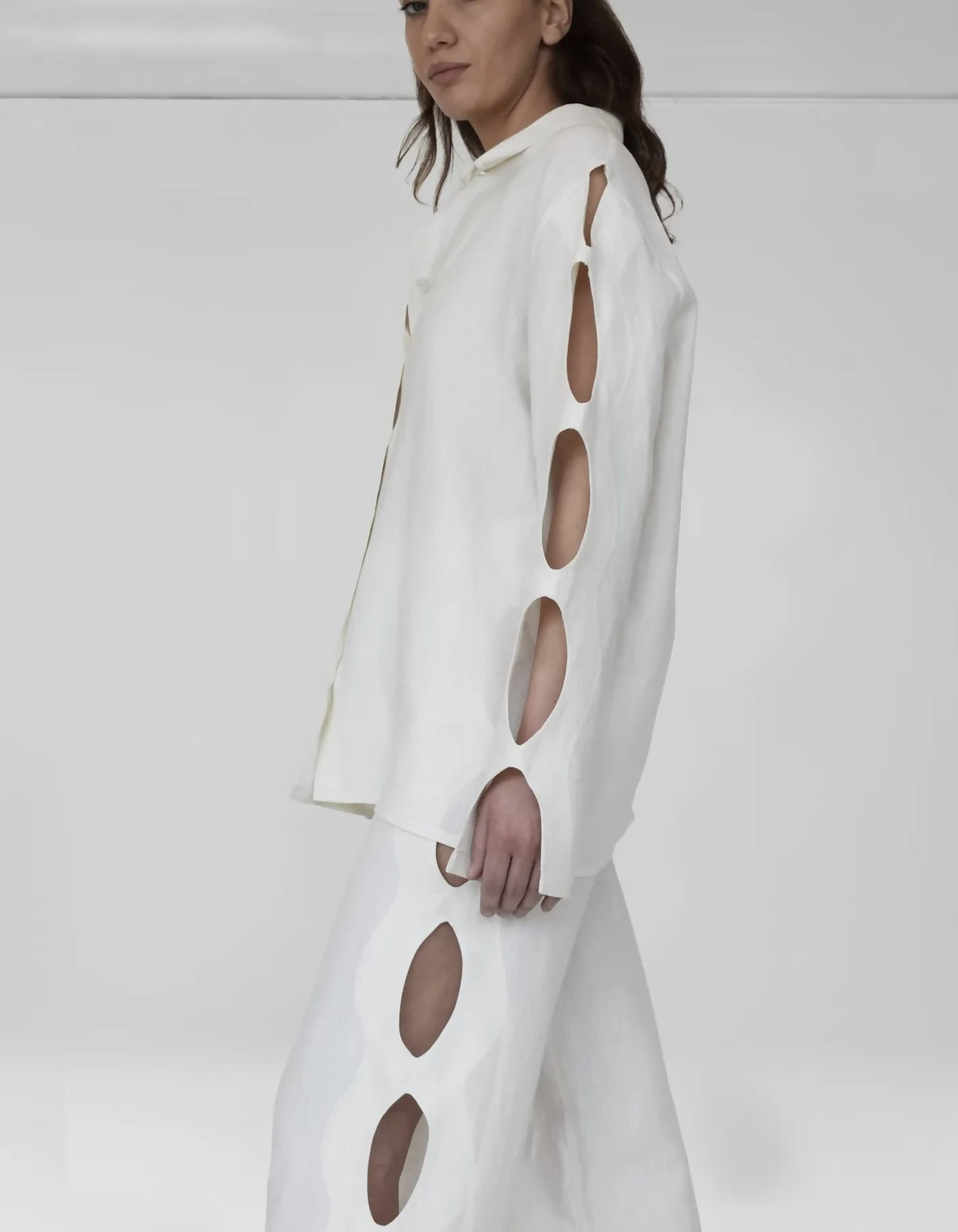 Nereus White Linen Cut-Out Set | NOT JUST A LABEL